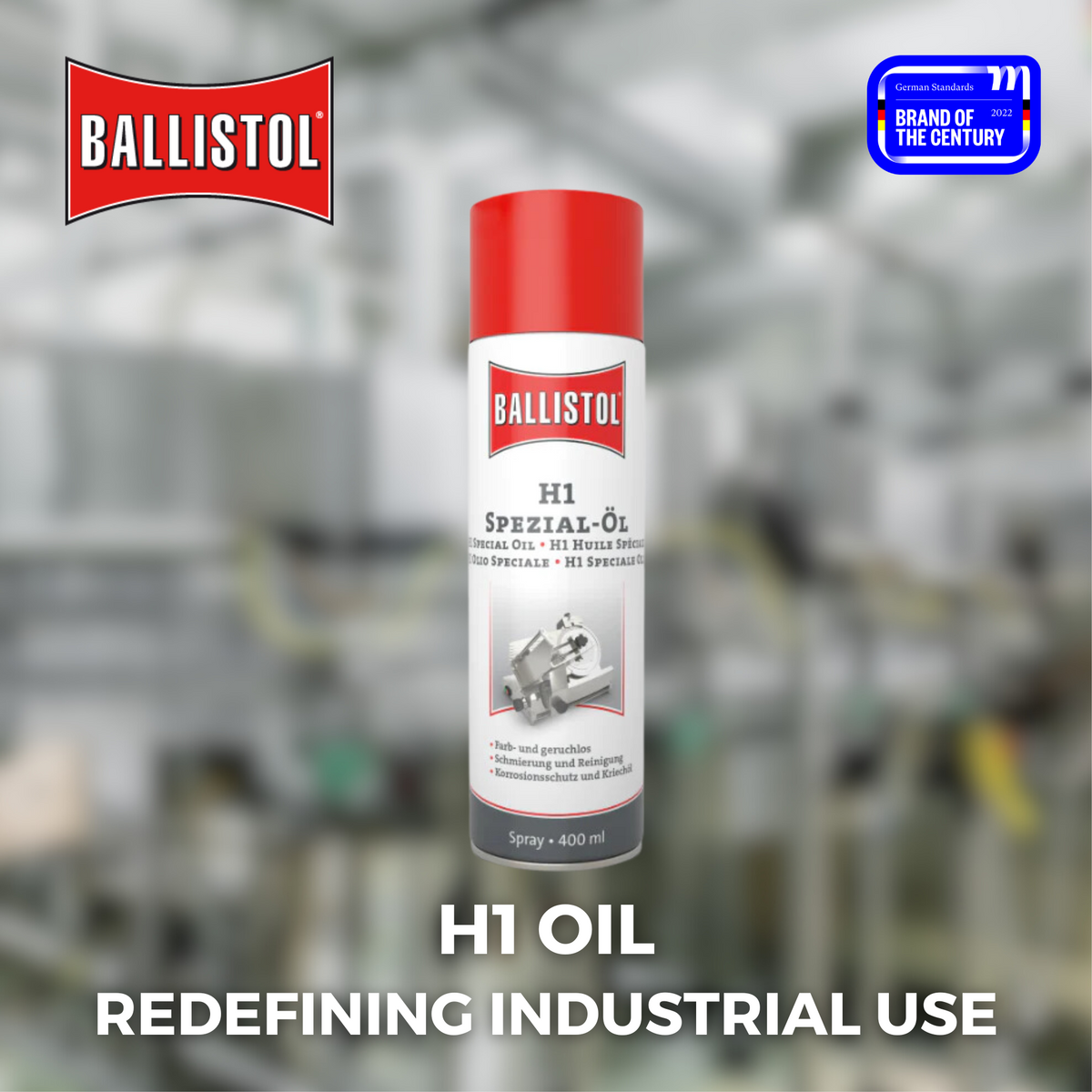 Ballistol UK > Article: H1 Oil for Industrial Use: Redefining Excellence
